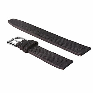 Ewatchparts 20-22MM CANVAS LEATHER WATCH BAND STRAP COMPATIBLE WITH IWC PILOT TOP GUN PORTUGUESE + BUCKLE