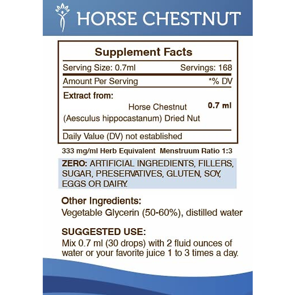 Secrets of the Tribe Horse Chestnut Tincture Alcohol-Free Liquid Extract, Horse Chestnut (Aesculus hippocastanum) Dried Nut (2x4 FL OZ)