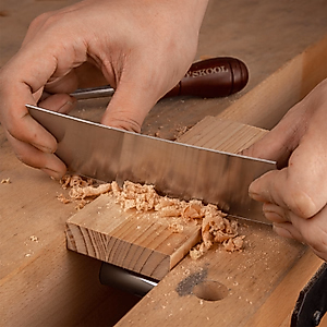 O'SKOOL Scraper Burnisher with Ø3/8" x 3-1/16" Chrome Molybdenum Steel Rod and Beechwood Dual-Handle