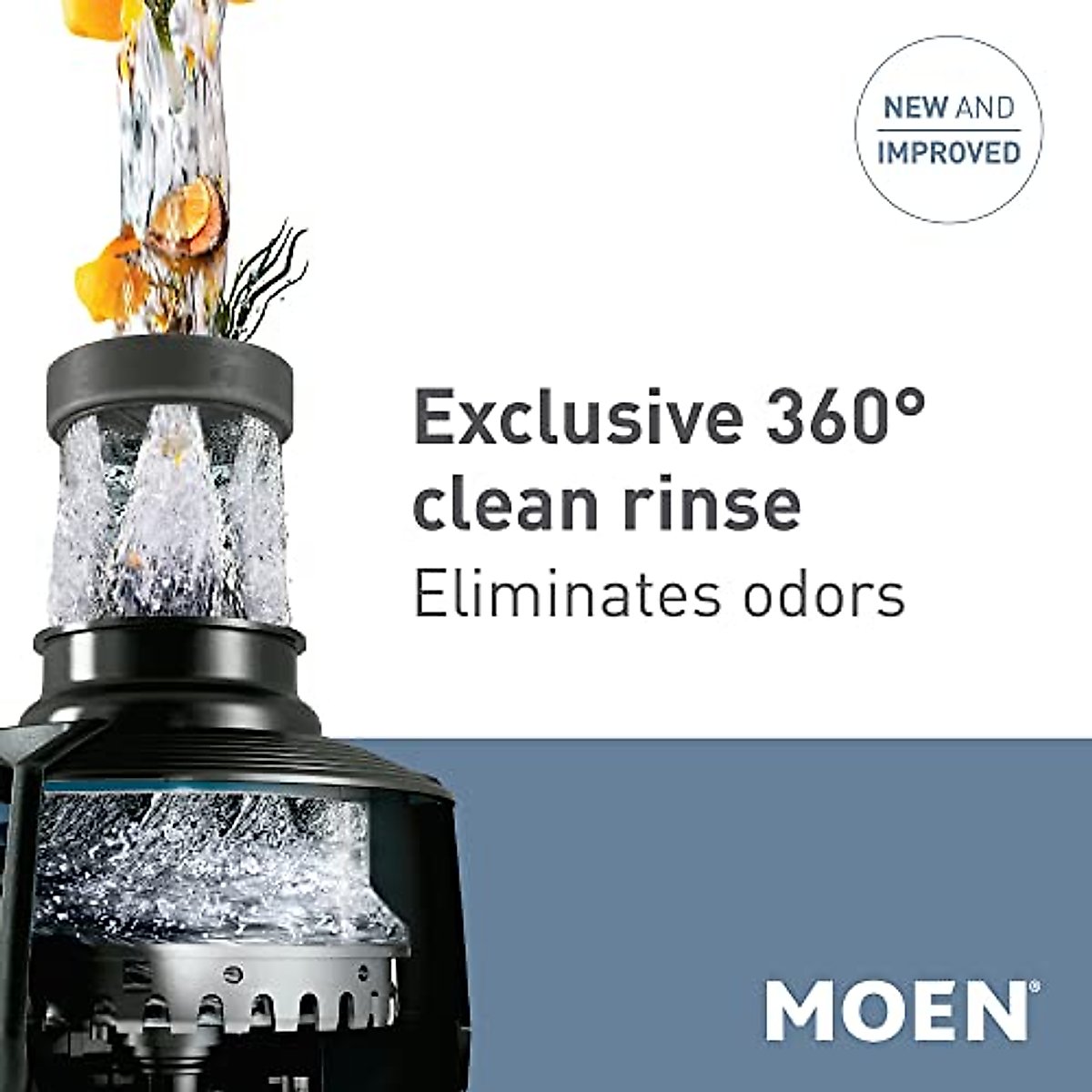 Moen GXP50C Prep Series PRO 1/2 HP Continuous Feed Garbage Disposal, Power Cord Included
