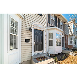 Architectural Mailboxes Princeton Galvanized Steel, Locking, Wall Mount Mailbox, 2572B-10, Black, Medium Capacity