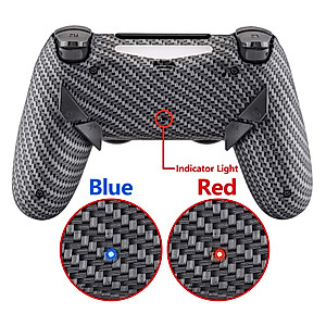 eXtremeRate Carbon Fiber Dawn Programable Remap Kit for PS4 Controller with Upgrade Board & Redesigned Back Shell & 4 Back Buttons - Compatible with JDM-040/050/055 - Controller NOT Included