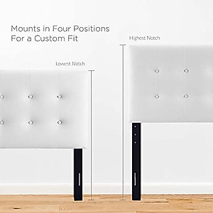 Modway Emily Full Biscuit Tufted Performance Velvet Headboard, White