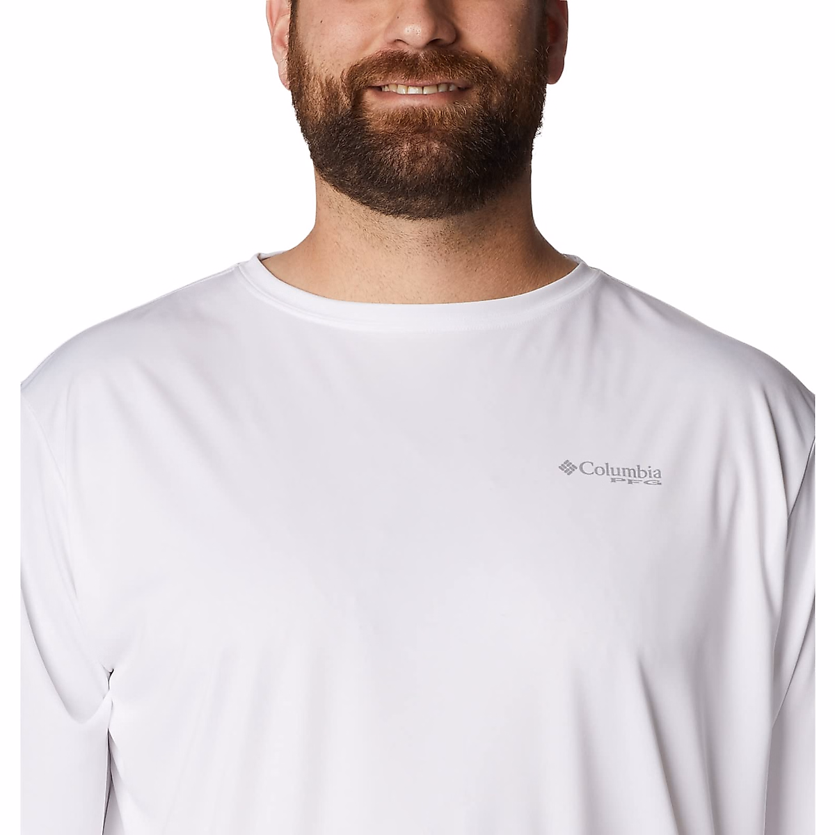 Columbia Men's Terminal Tackle PFG State Triangle LS, White/Fl Flag, 5X Tall