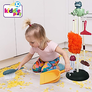 Kiddie Play Kids Cleaning Set for Toddlers Pretend Play for Toddlers to Sweep Up Home & Kitchen with The Broom and Mop 8 Pcs Cleaning Toys