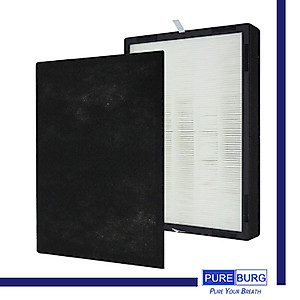 PUREBURG HP700 Replacement True HEPA Filter Set Compatible with Hunter H-HF700-VP H-PF700 Fits Hunter HP700 Medium Console Air Purifier