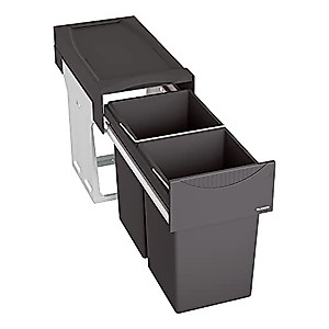 Blanco 526376 Botton II 30/2 Kitchen Waste sorter Container 30/2-526376, Black, 48,2 x 25,1 x 40