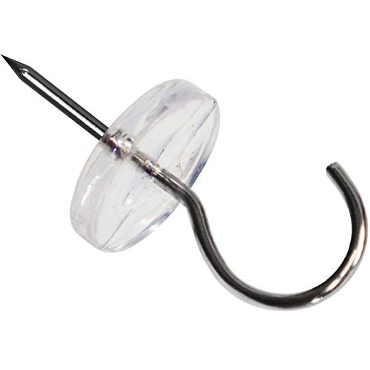 CraZy TACKz 96 Tacks - 2 in 1 Push pin Hook tack - Push pins Thumb Tacks New Invention Hang 100's of Items Interior or Exterior Decor at Home School Office DIY for Party or Holiday (96pc)