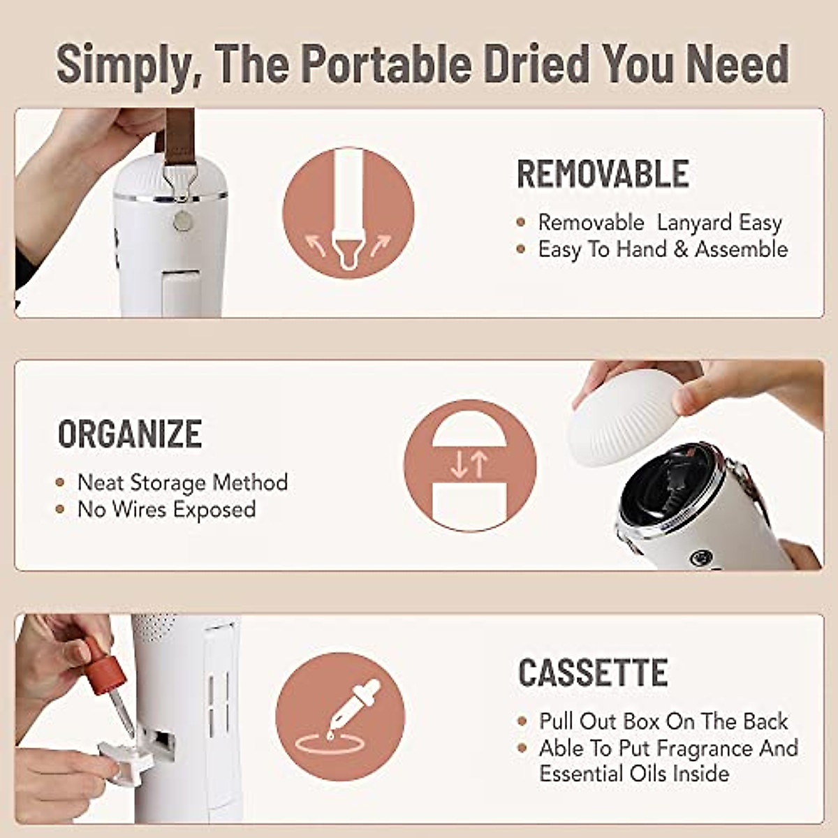 Sanivery Electric Portable Dryer for Clothes - Mini Clothes Dryer with Shoe Drying Attachment, Foldable Drying Rack, Super-Quiet Motor, and UV Light - Compact Travel Dryers for RV and Apartments