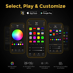 LinkedSparx Syro-Bricks 3D Hexagon Lights, Smart App Control RGB Hexagon LED Lights for Wall or Desktop with Music Sync for Gaming Room Streaming Decor (20Pack)