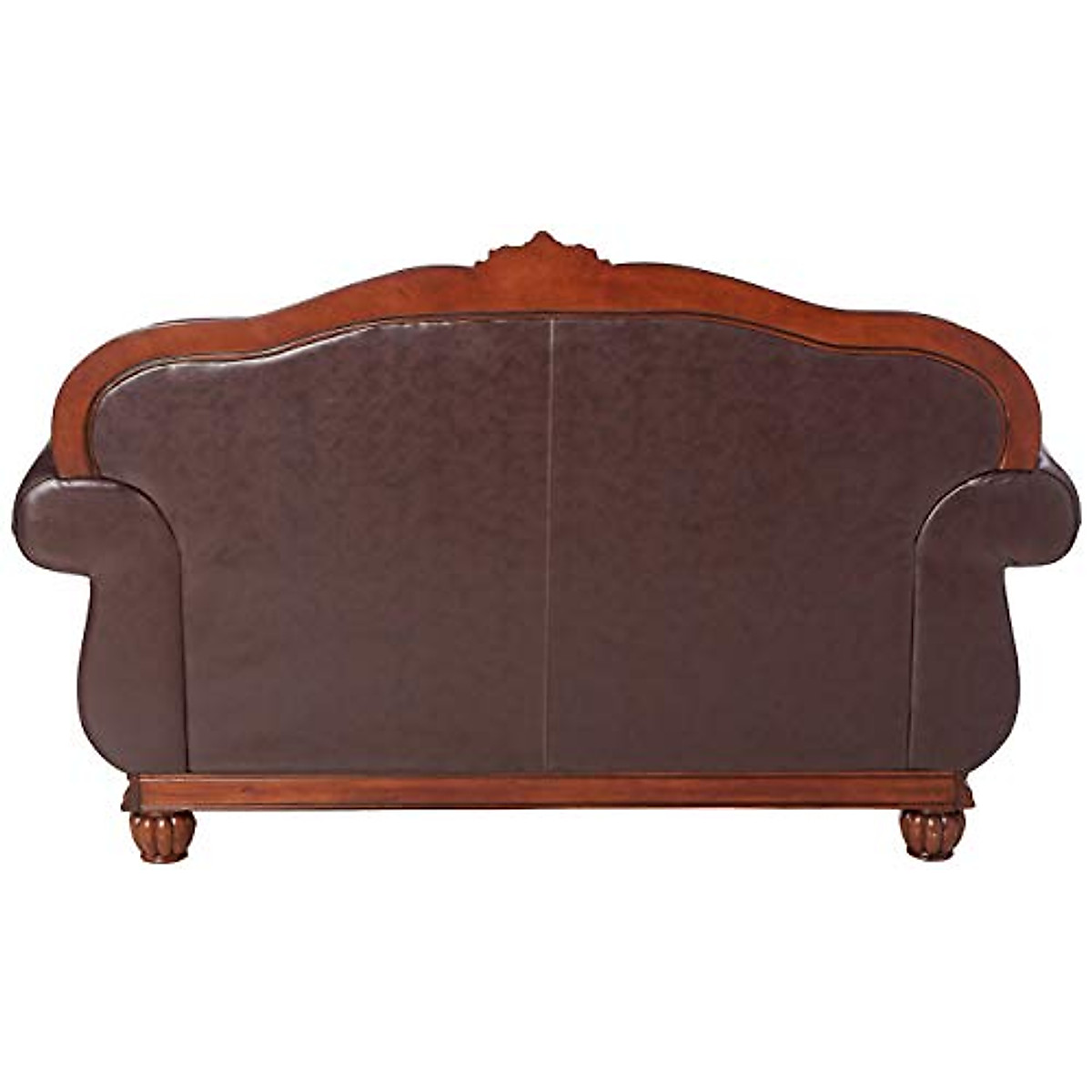 ACME Top Grain Leather Loveseat, Dark Brown Leather