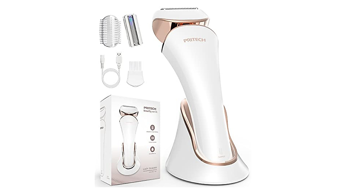 PRITECH Women's Electric Shaver - Rechargeable & Cordless