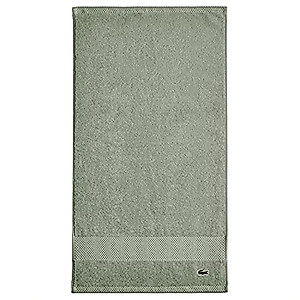 Lacoste Heritage Supima Cotton Hand Towel, Aloe, 16" x 30"