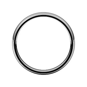 Bonyak Jewelry Platinum 3.5mm Half Round Comfort Fit Light Band Beautiful, Size 6