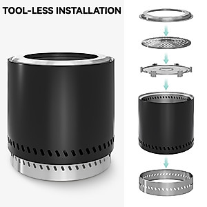 YITAHOME 42in 50,000 BTU Outdoor Propane Gas Fire Pit Table, CSA Approved Steel Tabletop PE Rattan Auto-Ignition Gas Firepit with Removable Lid, Glass Wind Guard, Blue Glass Rock & Cover, (Black)