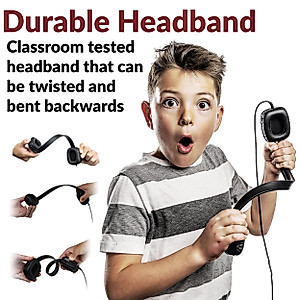 Cyber Acoustics USB Stereo Headphones for PCs and Other USB Devices in The Office, Classroom or Home (ACM-6005)