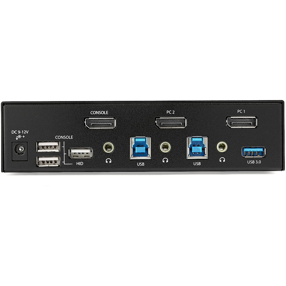 StarTech.com 2 Port DisplayPort KVM Switch - 4K 60Hz - Single Display - Dual Port UHD DP 1.2 USB KVM Switch with Integrated USB 3.0 Hub & Audio-Dell HP Apple Lenovo-TAA Compliant (SV231DPU34K), Black
