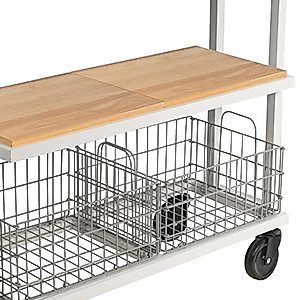 Atlantic Cart System Removable Shelf - Tiered Cart System Shelf PN23308048 in Butcher Block Wood