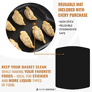 Air Fryer Parchment Paper For Ninja Foodi Grill 5-in-1 AG301, 4qt Ninja Foodi Accessories, Air Fryer Accessories, 100pcs Air Fryer Liners, Heat Resistant Mat for Ninja Fryer Cookware by INFRAOVENS