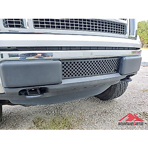 Mountains2Metal Bullet Holes Powder Coated Black Stainless Steel Bumper Grille Insert Compatible with 2009-2014 Ford F-150 M2M #100-310-1