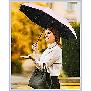 Fabbay 6 Pcs Mini Travel Umbrella for Purse Compact 8 Ribs Lightweight Tiny Folding Portable Umbrella Windproof Parasol with UV Protection Pocket Umbrella for Sun and Rain Protection Girls Women