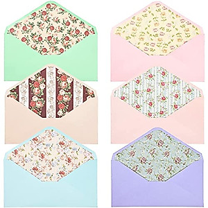 Paper Junkie 60 Sheets Vintage Floral Stationary with 30 Envelopes, Letter Writing Paper for Poems, Thank You Notes, Pen Pal, Scrapbook, Calligraphy (6 Designs, 10.2 x 7.25 In)