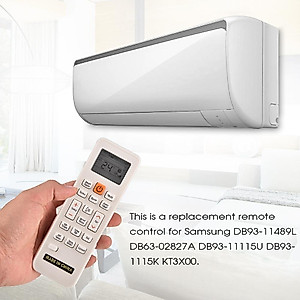AC Universal Remote Control Replacement for Samsung DB93-11489L DB63-02827A DB93-11115U DB93-11115K KT3X00 Air Conditioner