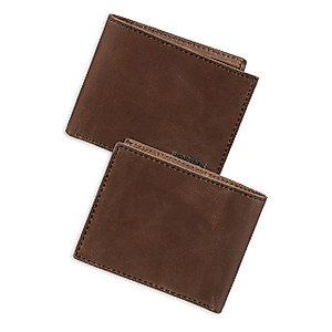 Kenneth Cole Men's Leather Bifold Wallet, Tan, One Size