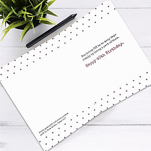 Christian 40th Birthday Card, Happy Birthday Card for 40th Christian Birthday (Single Card)