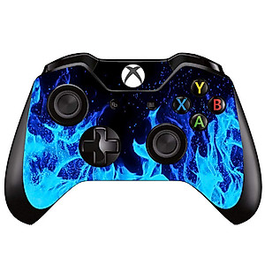 4PCS Vinyl Decal Skin Sticker Protective Cover Skin for Xbox One Controller(Flame)