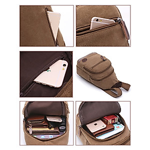 UISKOOPW Sling Bag Small Crossbody Backpack Casual Daypack for Women Men