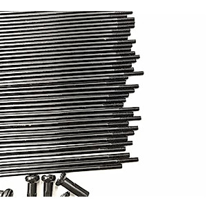 ZEWEZ 14 G 2.0 Mm Diameter MTB Spokes Black Color J-Bend Mountain Bike Spokes Cycling Road Bicycle Spokes for Bicycle Wheels (Color : Length 286mm)