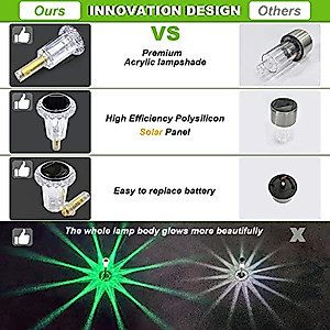 LIANGLOME Solar Lights Outdoor Pathway - 8 Pack Solar Lights Outdoor Waterproof Stainless Steel Solar Garden Lights for Landscape Patio Lawn Yard Driveway-Color Changing