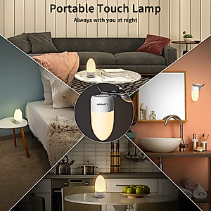 Night Light for Kids, Portable Touch Lamps with Color Changing Mode & Stepless Dimming Function, Rechargeable Baby nigth Light with 1H Timer & Touch Control