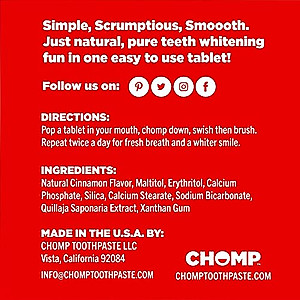 Chomp Toothpaste Tablets Refill Cinnamon