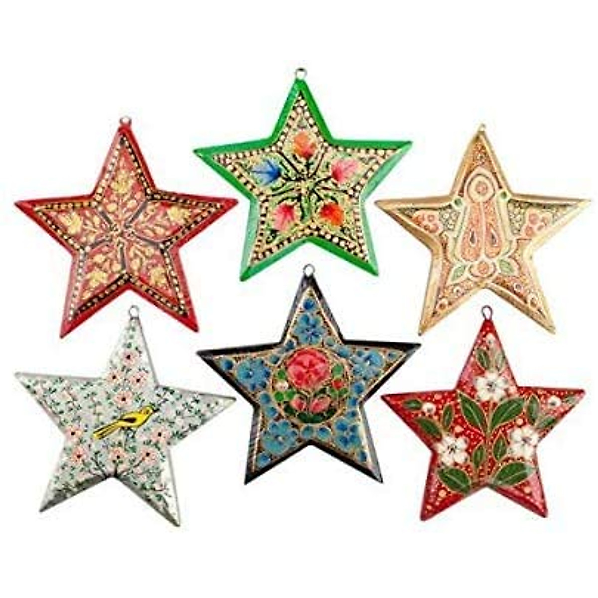 DERAYEE 100 Pcs Unfinished Wooden Stars Ornaments, Assorted Size Cutout Blank Wood Pieces Star for Christmas Wedding Party DIY Crafts