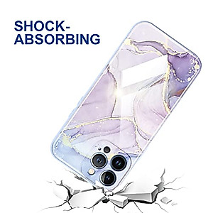 Yoedge Glitter Case for Xiaomi Redmi Note 10 (5G) / Poco M3 Pro, Marble Pattern Glossy Soft Silicone Case for Women Girly, Luxury Aesthetic Slim Shockproof Protective Phone Cover, Light Purple