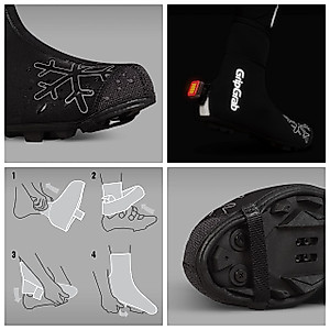 GripGrab Arctic X Waterproof Deep Winter Gravel MTB Cycling Shoe Covers Offroad Fleece Lined Cold Weather Biking Overshoes