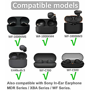 IiEXCEL WF-1000XM4 Replacement Eartips Earbuds, 3 Pairs Ear Tips Gel Buds Small Size Flexible Soft Silicone Rubber Skin Accessories Compatible with So ny WF-1000XM4 - Black Small