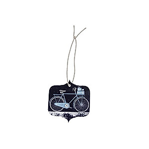 Moleskine Journey Ornament Note Card with Envelope, (3.5" x 5.5") Plain/Blank, Indigo Blue/Snowy Bicycle
