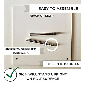 Please Wait To Be Seated Business Freestanding Counter Top Sign | Custom Coffee Shop Restaurant Bakery Ice Cream Stand | Cafe Decor Display Hostess Stand