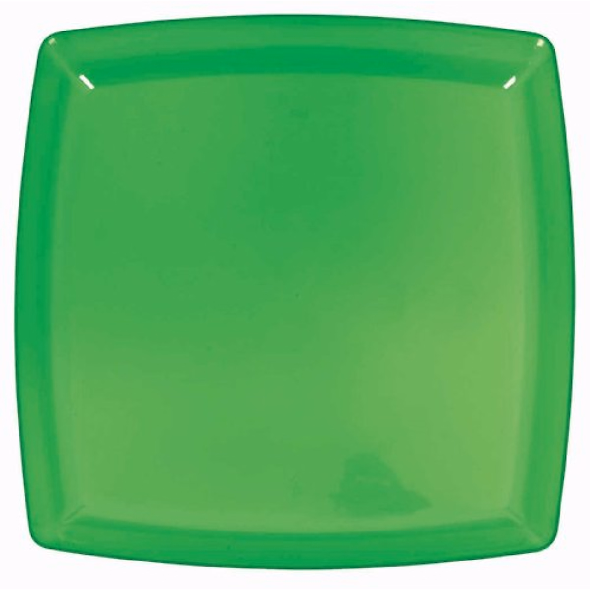 Green Plastic Square Tray Party Accessory