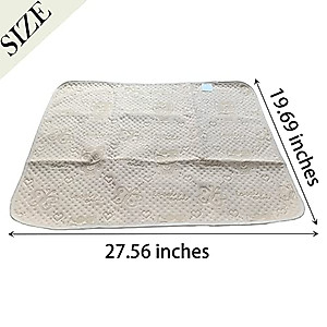MUYG 2 Pcs Guinea Pigs Pee Pads Hamster Cage Liner Washable Chinchilla Bedding Mats Reusable Pad Super Absorbent Liners Travel Training Mat for Small Animals Cage Accessories(19.69x27.56in)