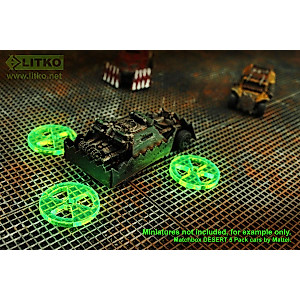 LITKO Large Radiation Tokens, Fluorescent Green (5)