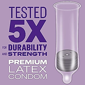 Durex Condom Extra Sensitive Natural Latex Condoms, 24 Count - Ultra Fine & Extra Lubricated, Regular Fit, FSA HSA Eligible
