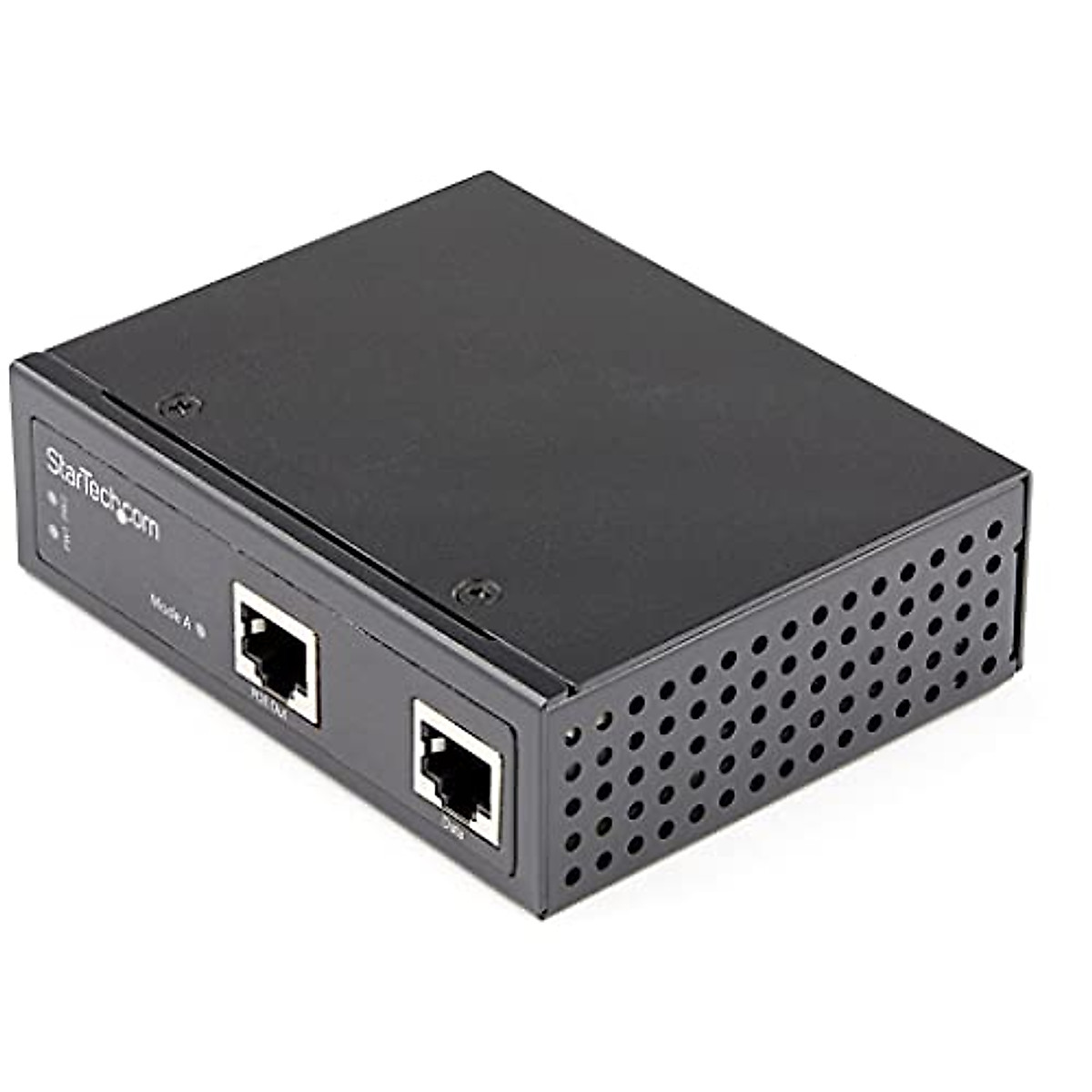 StarTech.com Industrial Gigabit Ethernet PoE Injector - 30W 802.3at PoE+ Midspan 48V-56VDC DIN Rail Power Over Ethernet Injector Adapter - -40C to +75C Cameras/Sensors/WiFi Access, TAA (POEINJ30W)