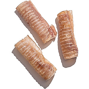 Jack&Pup 6" Beef Trachea for Dogs 20 Pack | All Natural Single Ingredient Dog Treat Dog Trachea Chews | Savory and Fun Treat for Dogs