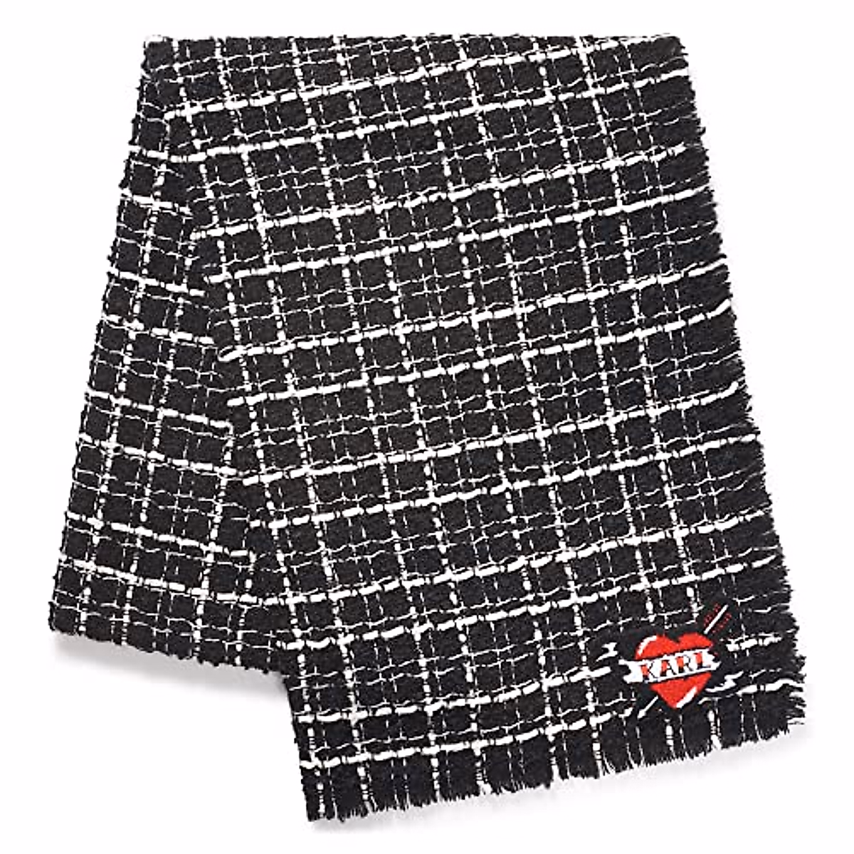 KARL LAGERFELD PARIS womens Accessories Scarf,BLACK,ONE SIZE