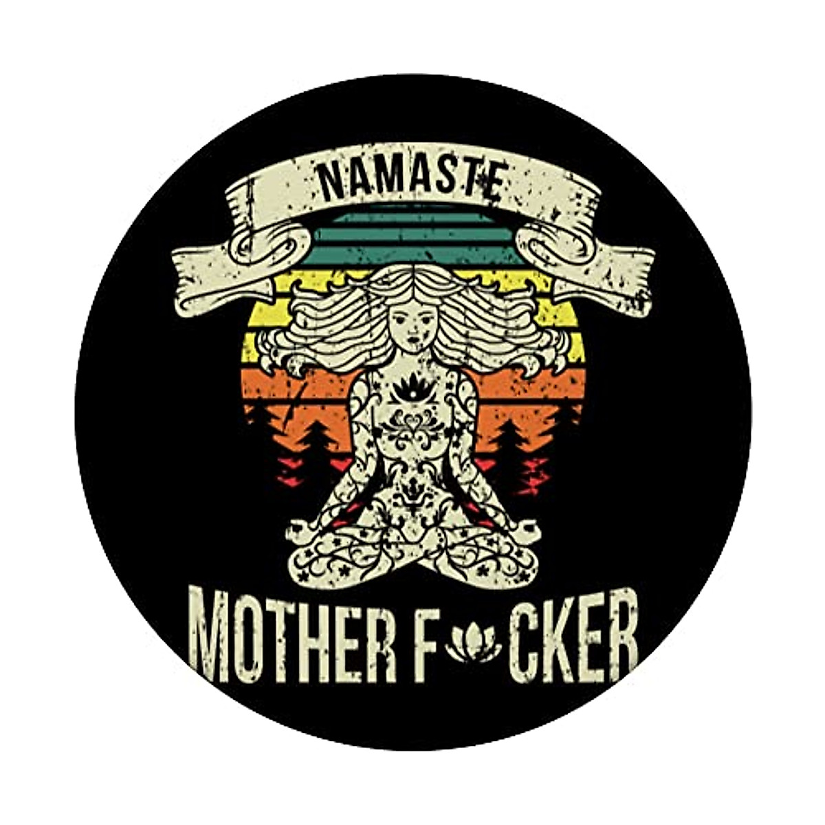 I'm Mostly Peace Love And Light Yoga Tattooed PopSockets Swappable PopGrip