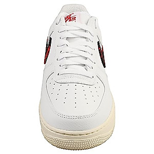 Nike Men's Air Force 1 Lv8 Basketball Shoes, White/University Red-stadium Green, 12